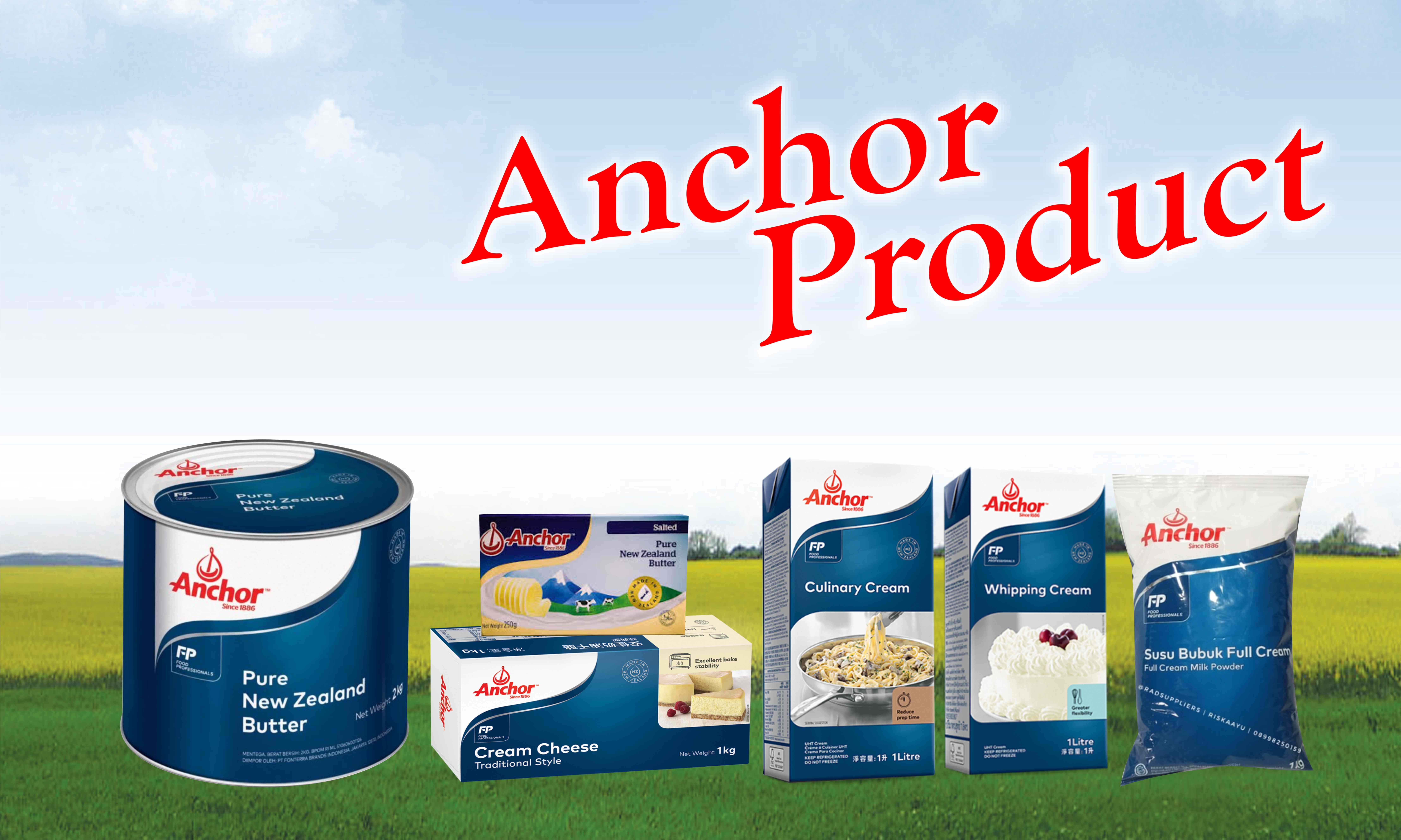 Harga Whipped Cream Cair dan Bubuk Anchor | Tokowahab.com