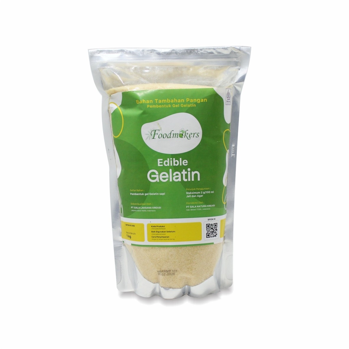 Jual Edible Gelatin Sapi Foodmakers Ukuran 12 x 1 Kg Grosir Harga ...