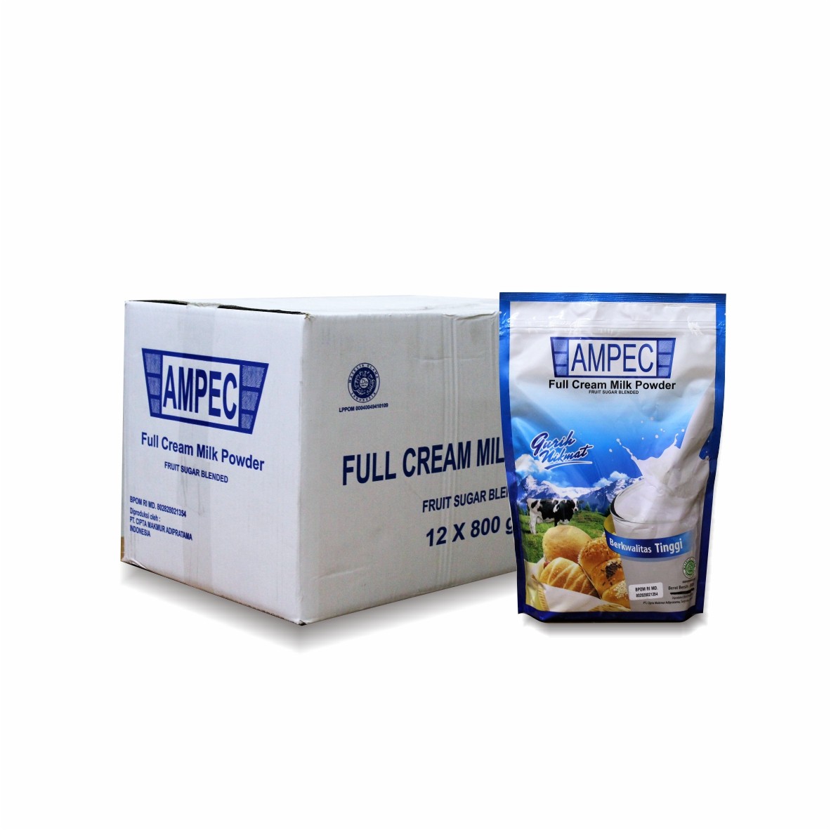 Susu Full Cream Ampec 12 x 800 Gr | Susu