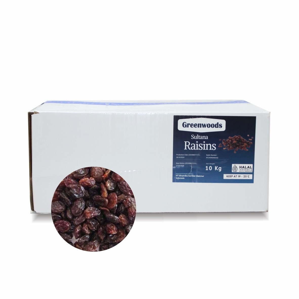 Jual Kismis Sultana Raisins Ukuran 10 Kg Harga Terjangkau | Tokowahab.com